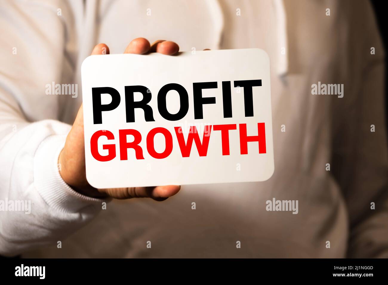 Text sign showing hand written words Profit sharing Stock Photo - Alamy