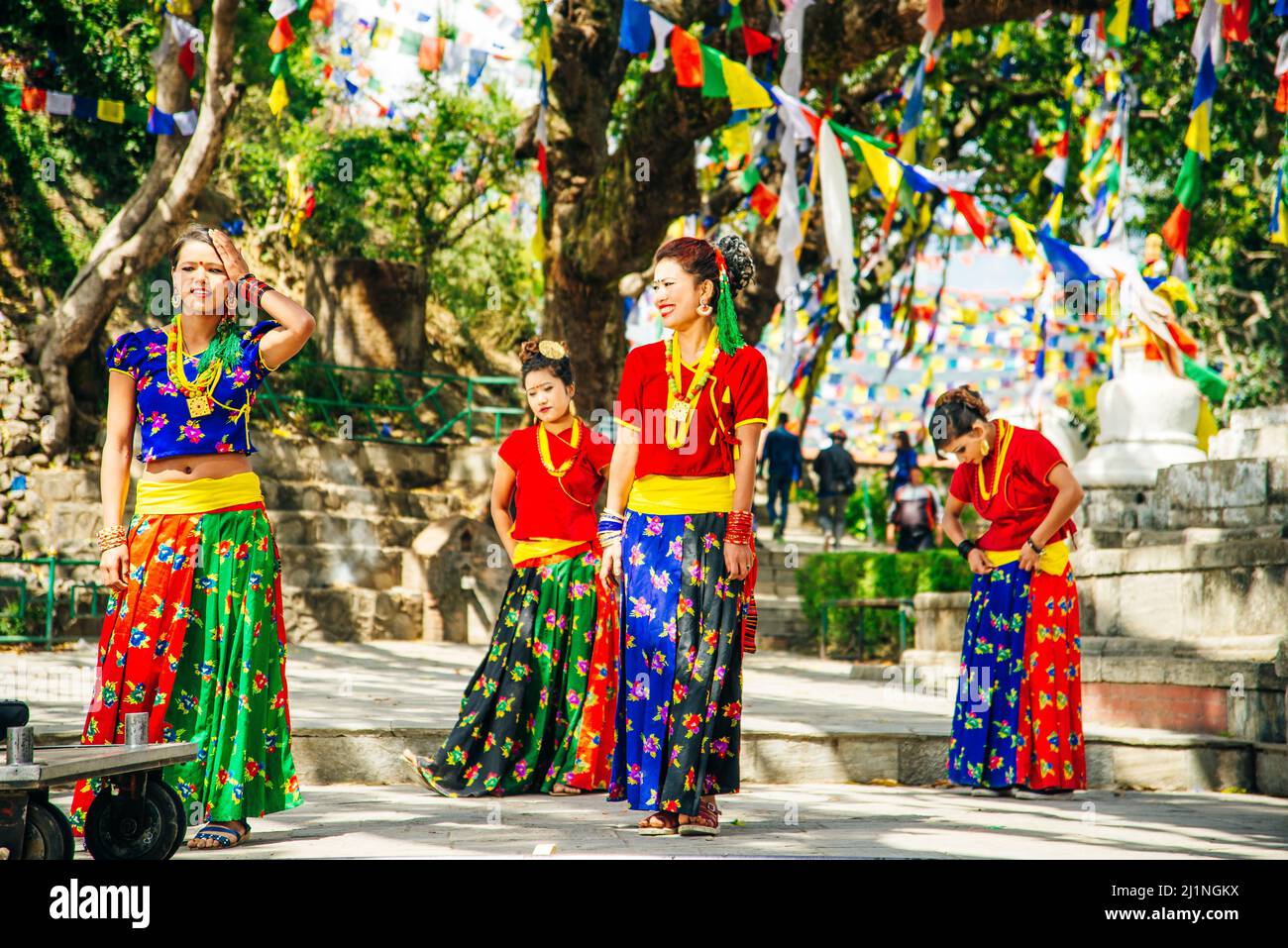 Nepalese girl in traditional dress hi-res stock photography and images ...
