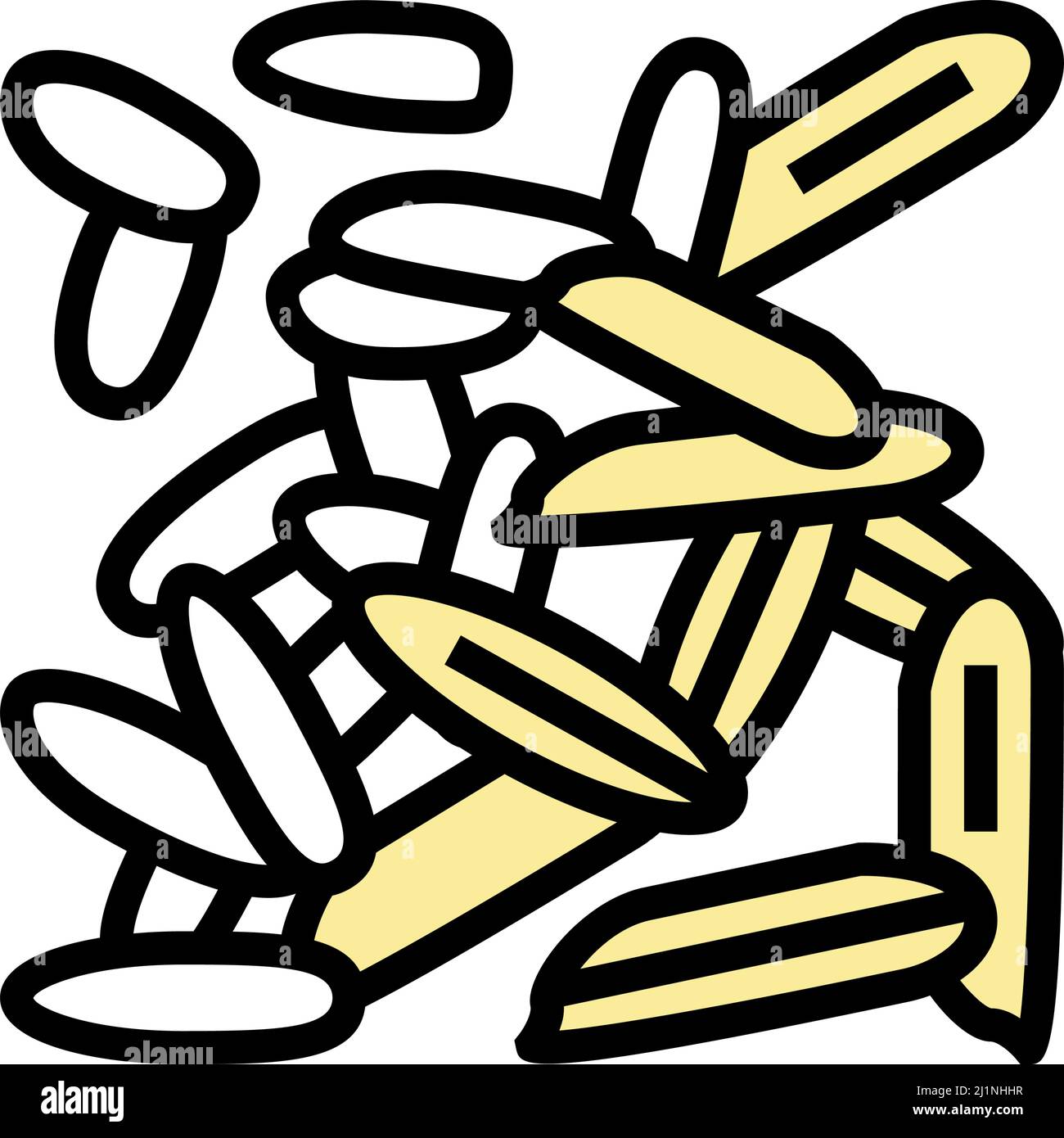 rice seed color icon vector illustration Stock Vector Image & Art - Alamy