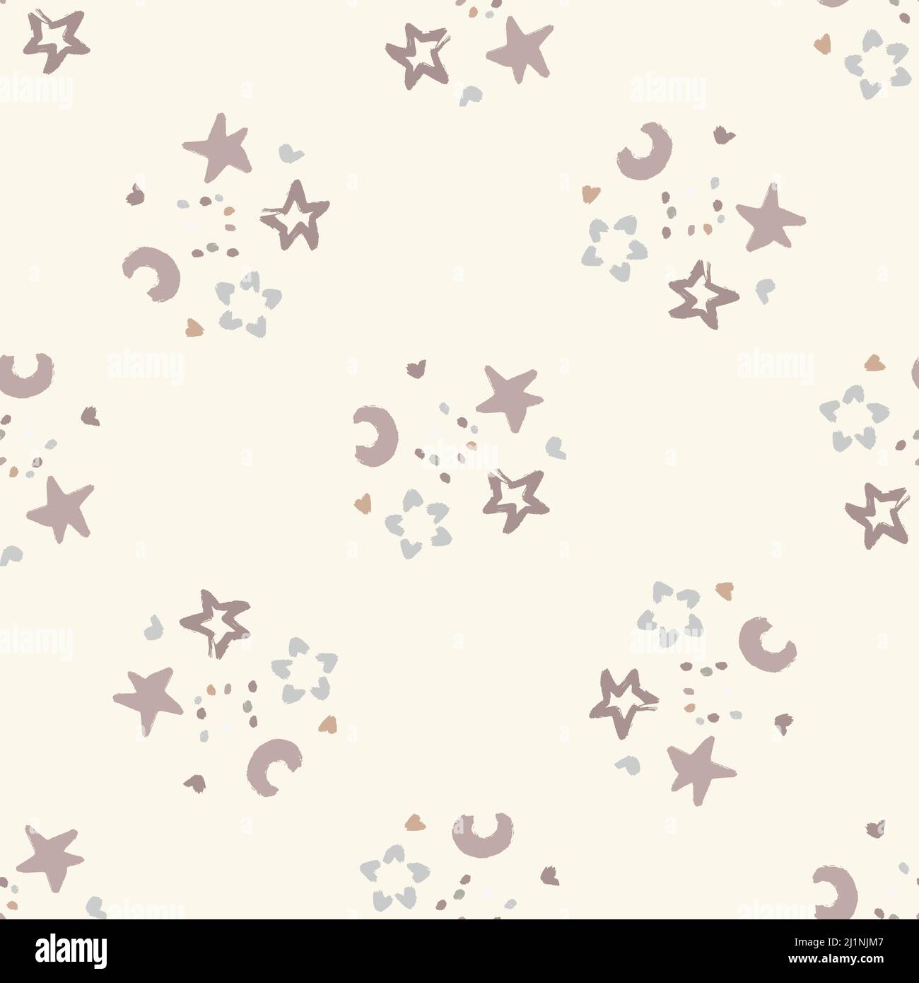 Calm newborn minimal star seamless pattern. Gender neutral baby nursery ...