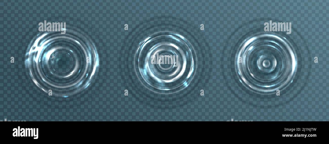 Water ripple with circle waves isolated on transparent background ...