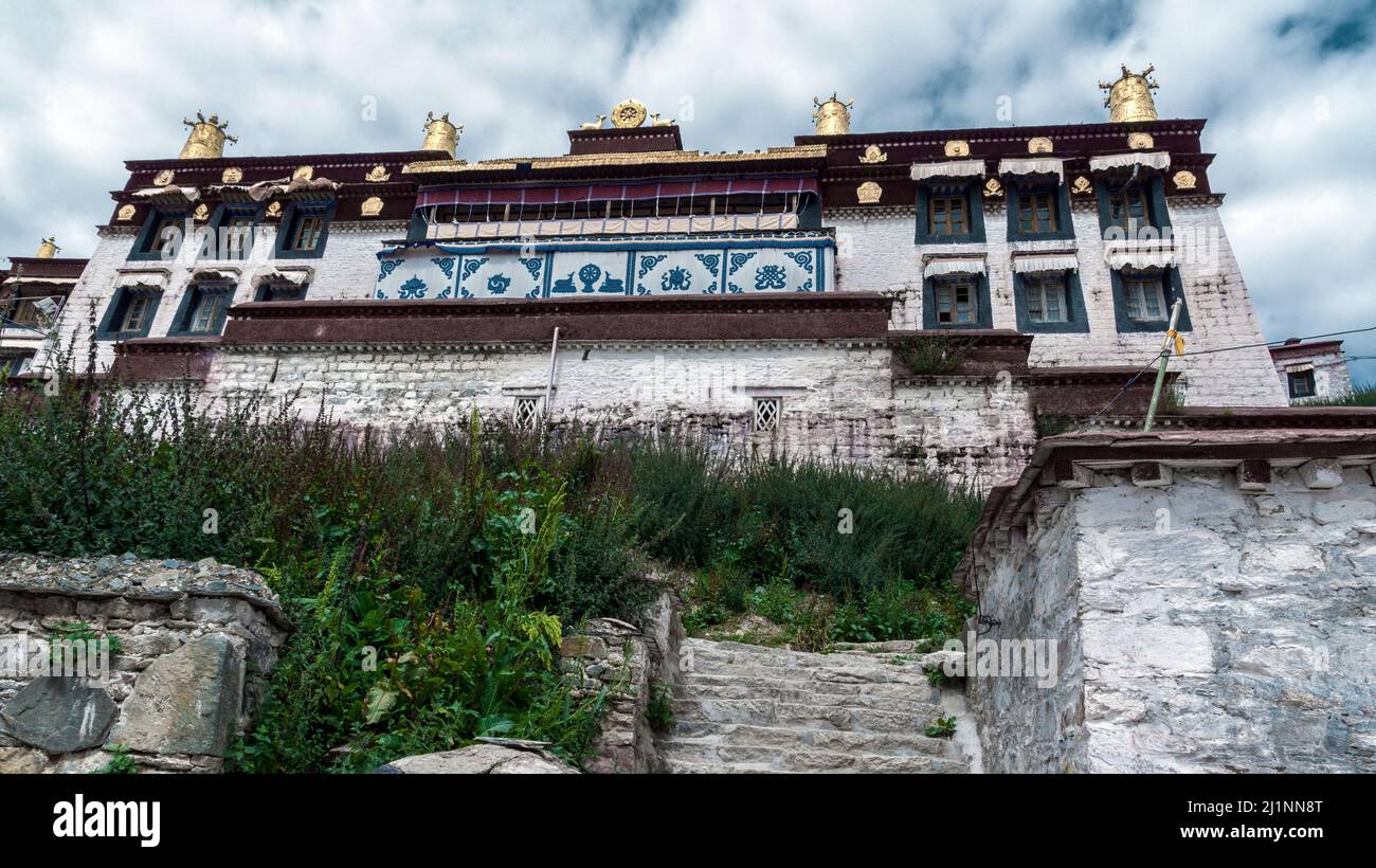Ganden Monastery located at the top of Wangbur Mountain is one of the ...