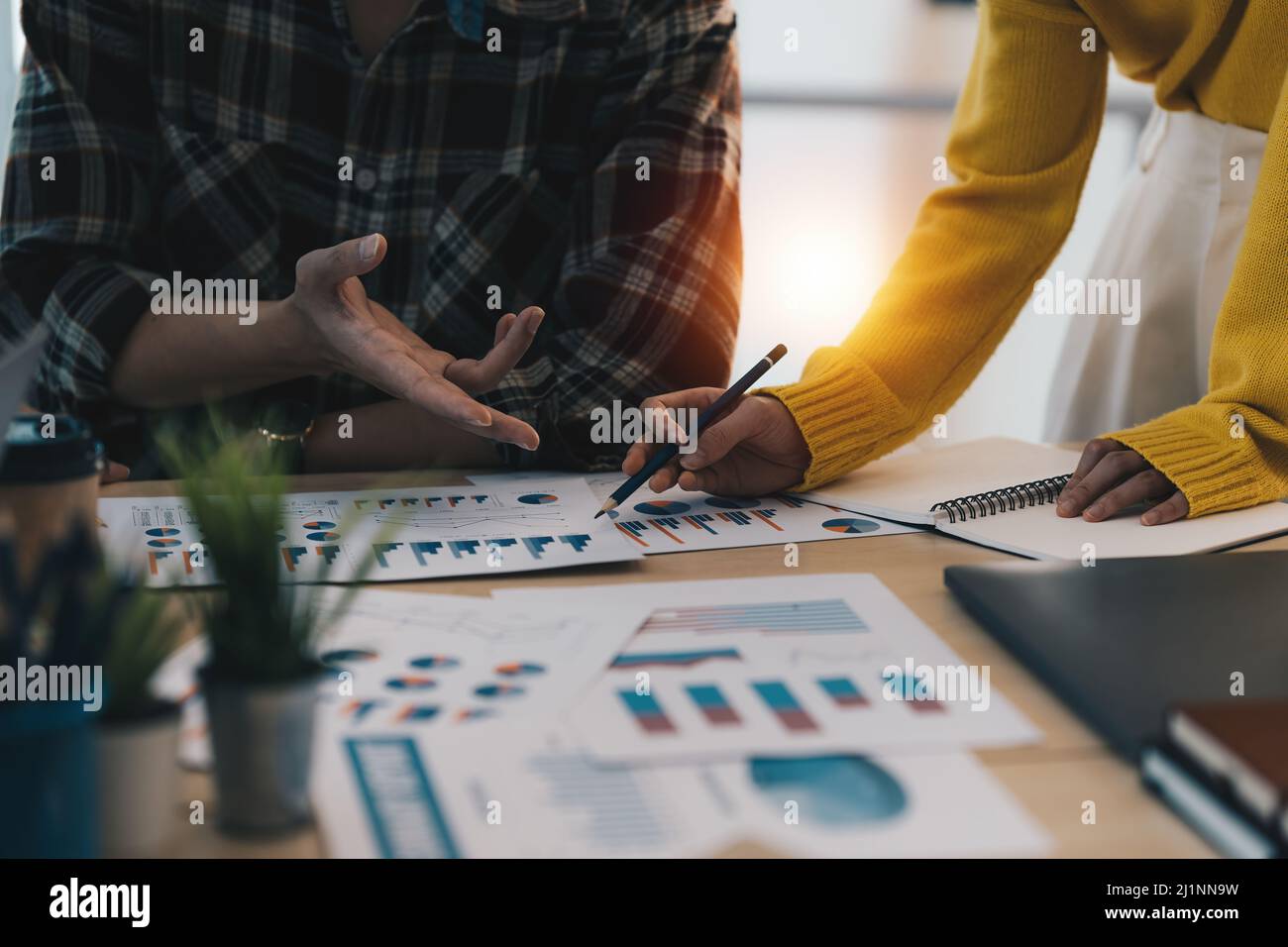 Business team discuss at meeting room. Financial accountant ...