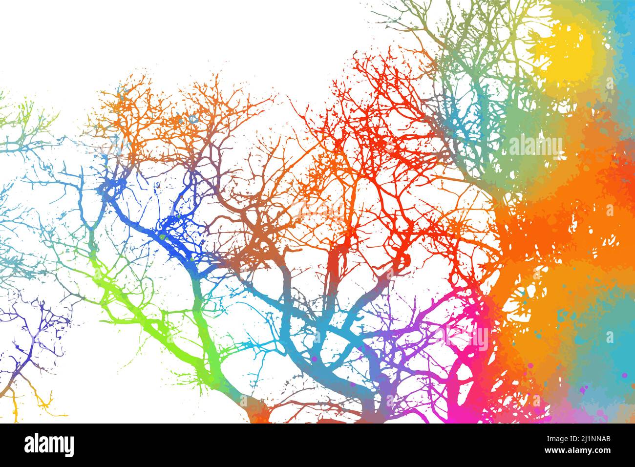 the background of the tree multicolored branch. Vector illustration ...