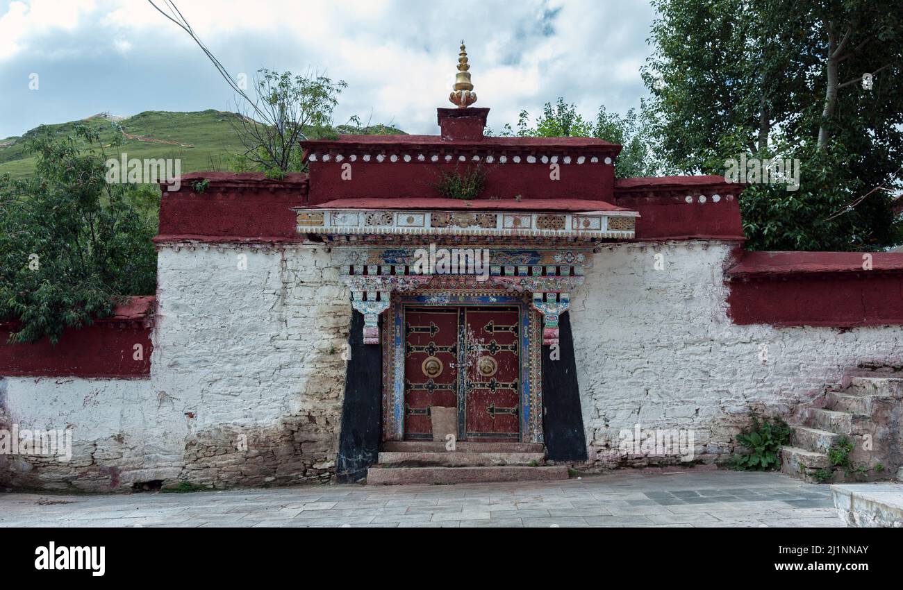 Ganden Monastery located at the top of Wangbur Mountain is one of the ...