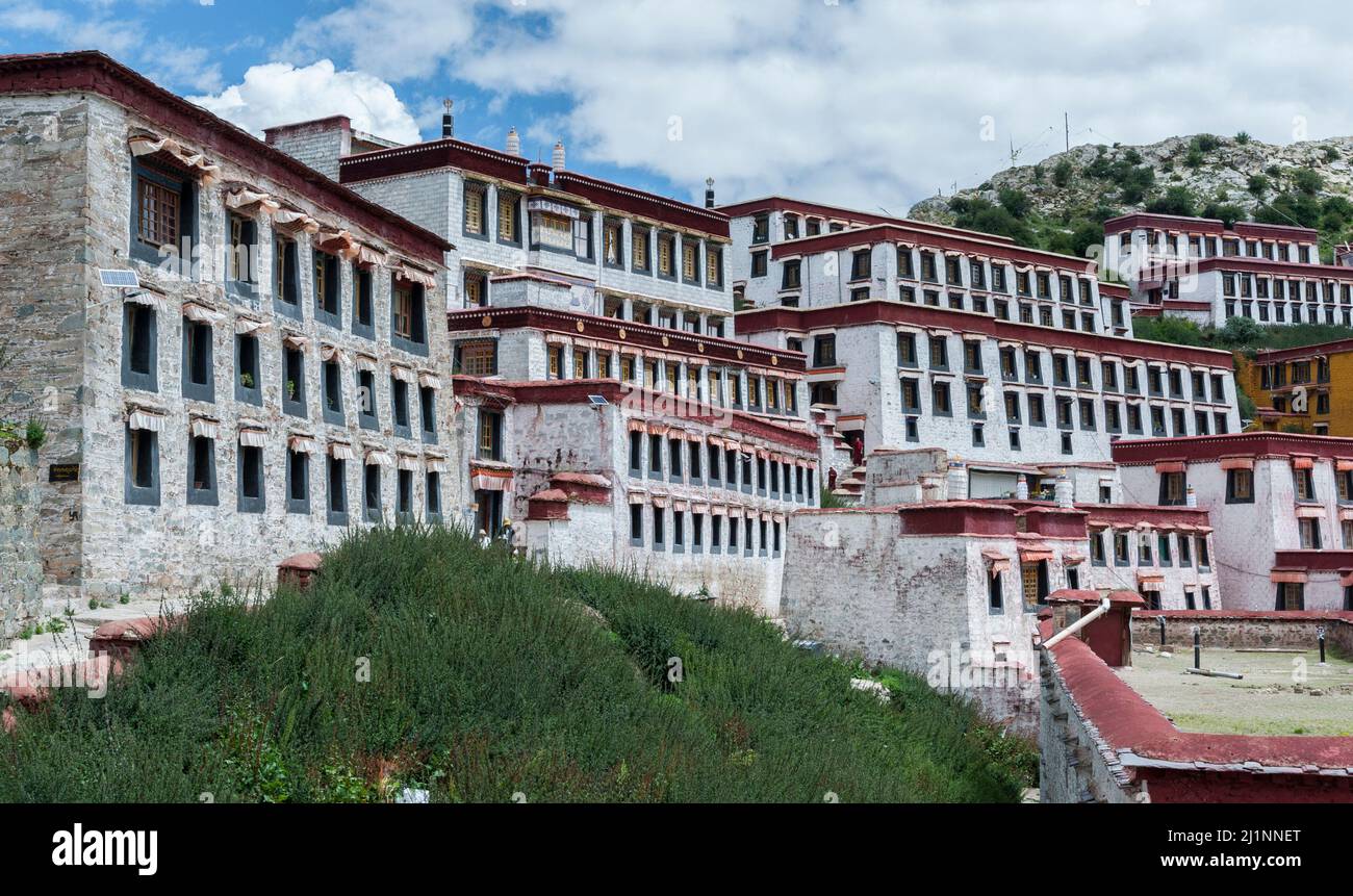 Ganden Monastery located at the top of Wangbur Mountain is one of the ...