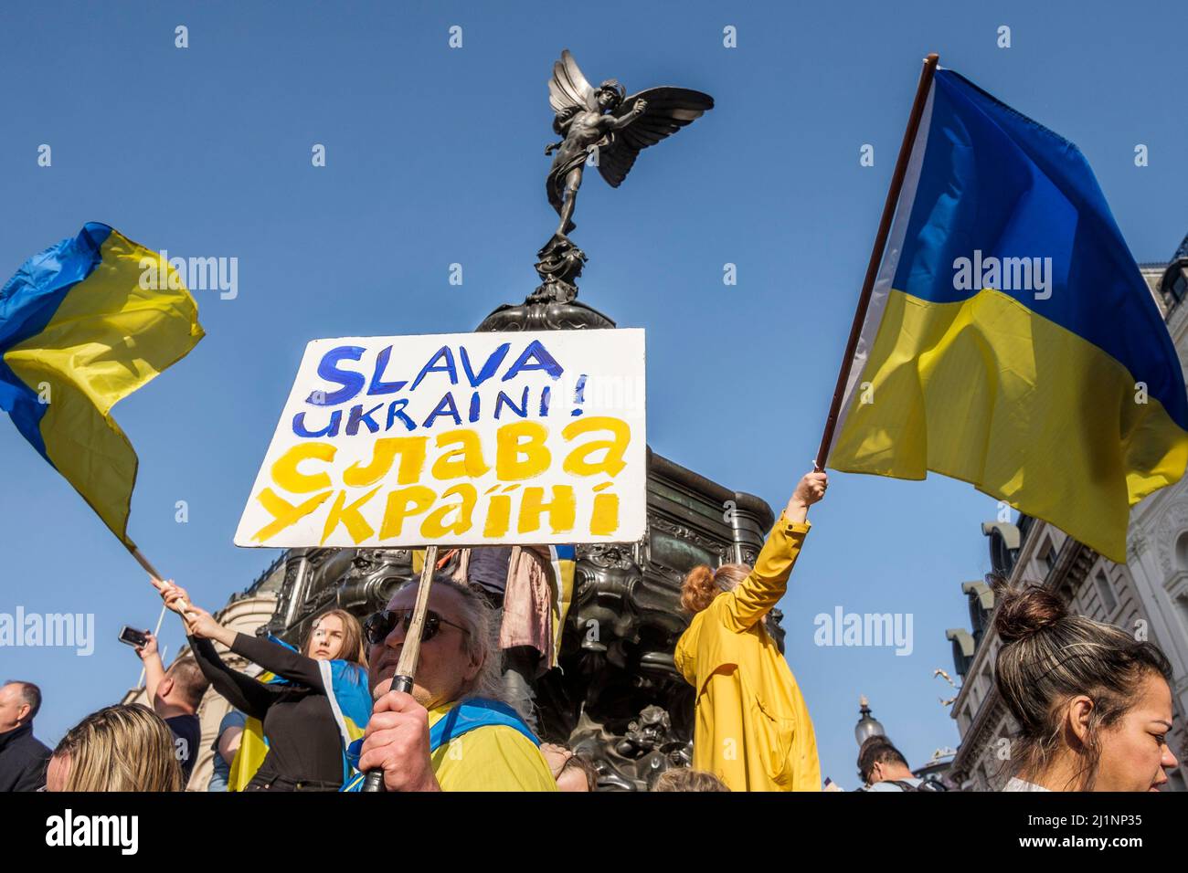 Slava ukraini flag hi-res stock photography and images - Alamy