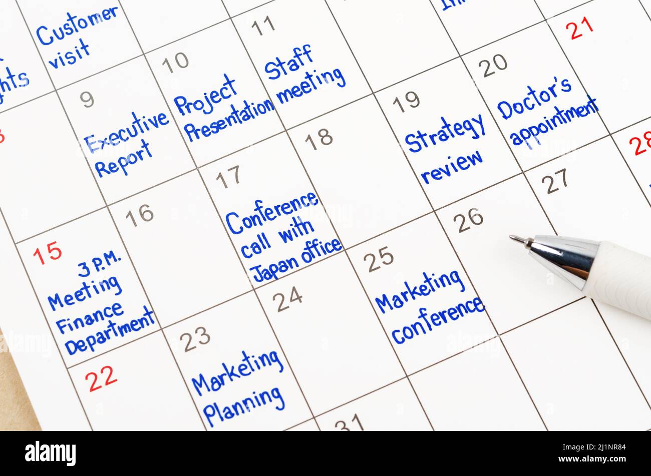 Appointments scheduling hi-res stock photography and images - Alamy