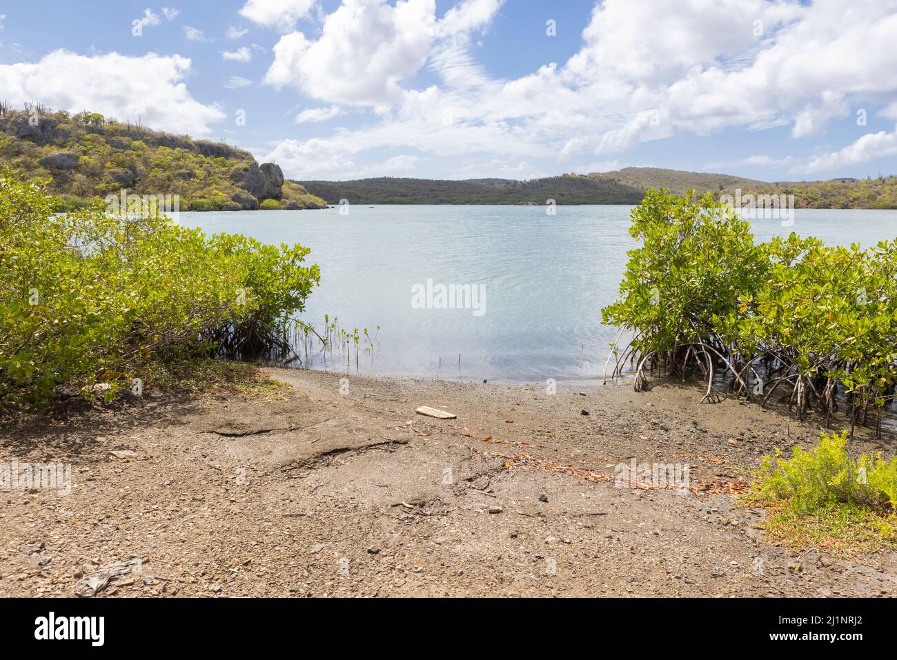 Beautiful Santa Martha Bay on the island Curacao in the Caribbean Stock ...