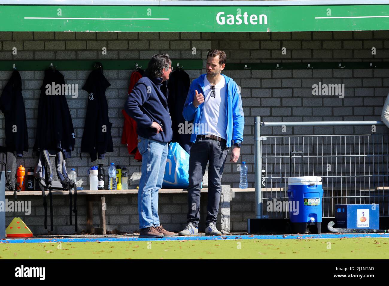 TILBURG, NETHERLANDS - MARCH 27: coach Bert Vreeken of Qui Vive and ...