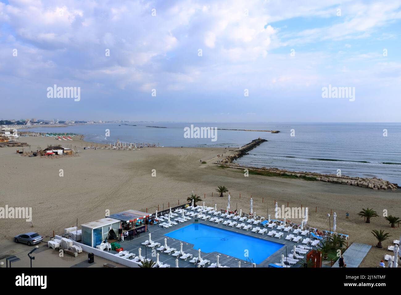Aerial view of Constanta/Mamaia, popular tourist place and resort on ...