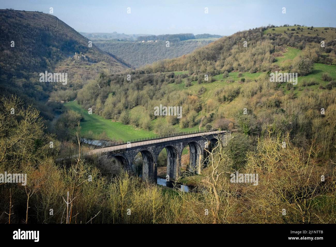 Headstone Viaduct over the Monsal Dale and the Wye Valley, Peak ...