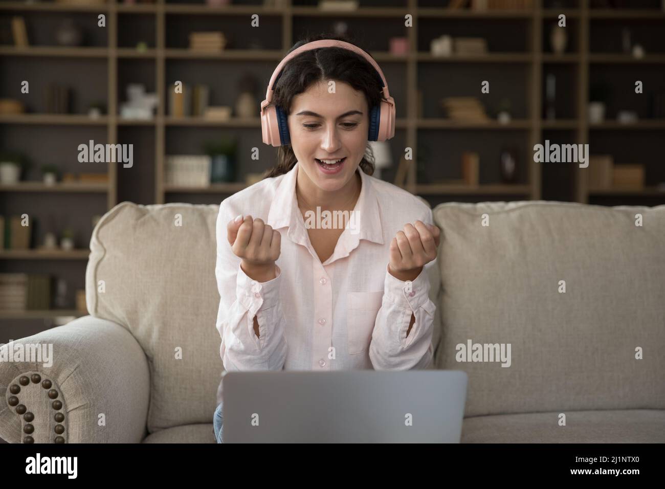 Person staring at computer screen hi-res stock photography and images ...