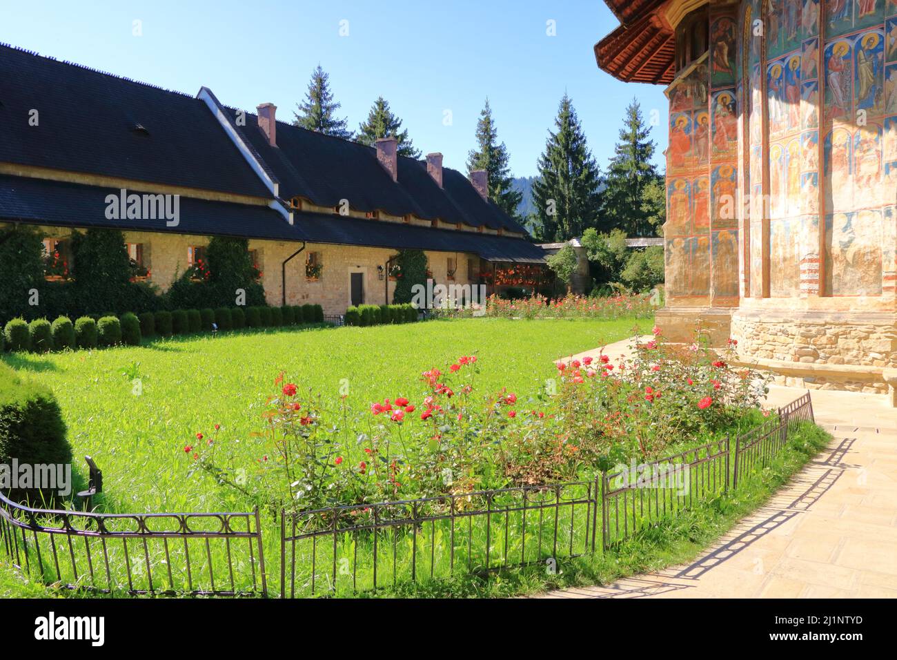 The Moldovita Monastery, Romania. One of Romanian Orthodox monasteries ...
