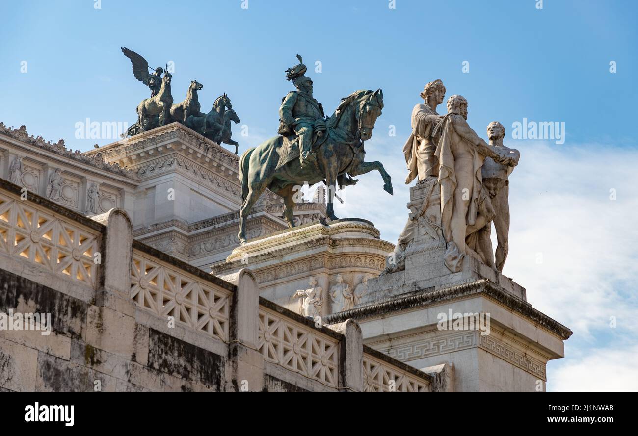 A picture that puts into perspective three different rows of statues at ...
