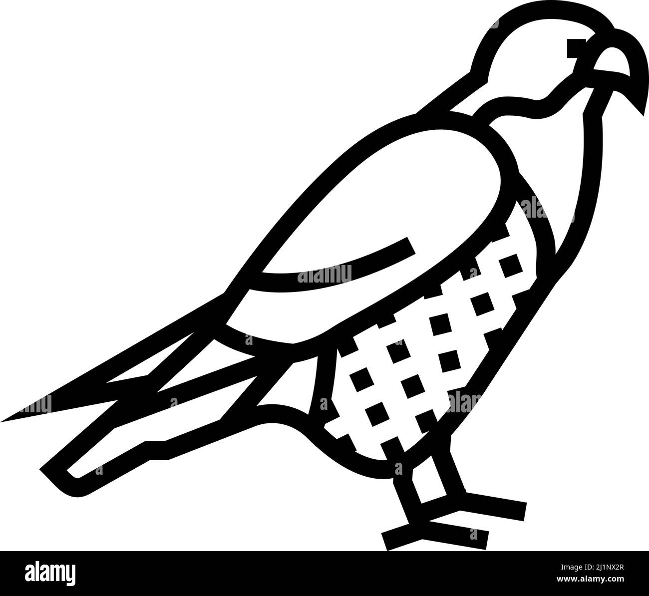 falcon bird line icon vector illustration Stock Vector Image & Art - Alamy