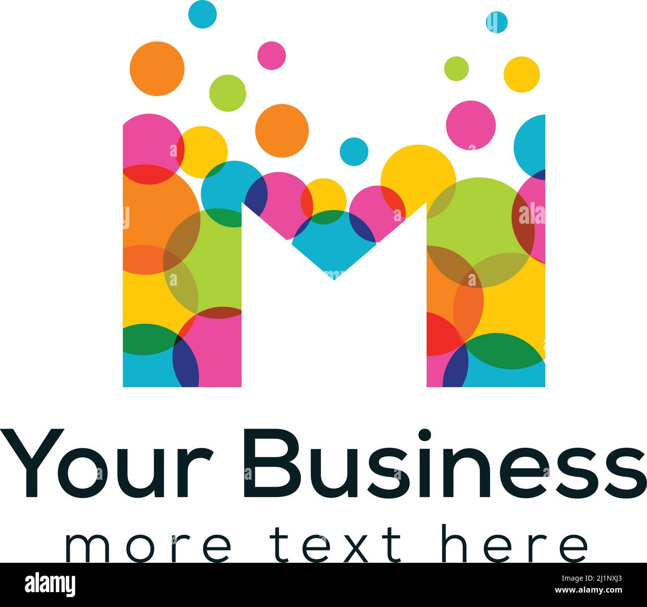 bubble M Logo Design Stock Vector Image & Art - Alamy