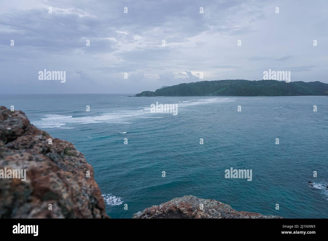 beautiful beach view with blue water in Seger beach,Lombok-indonesia ...