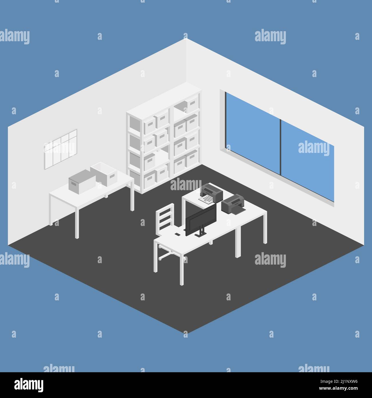 Table chair isometric hi-res stock photography and images - Alamy