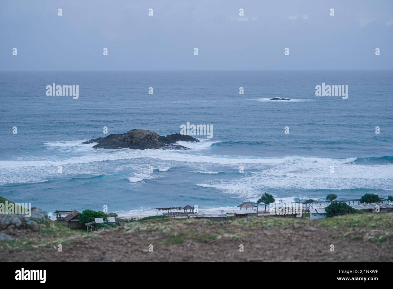 beautiful beach view with blue water in Seger beach,Lombok-indonesia ...