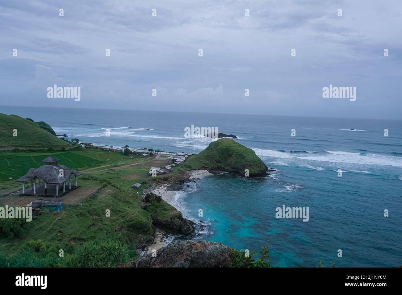 beautiful beach view with blue water in Seger beach,Lombok-indonesia ...