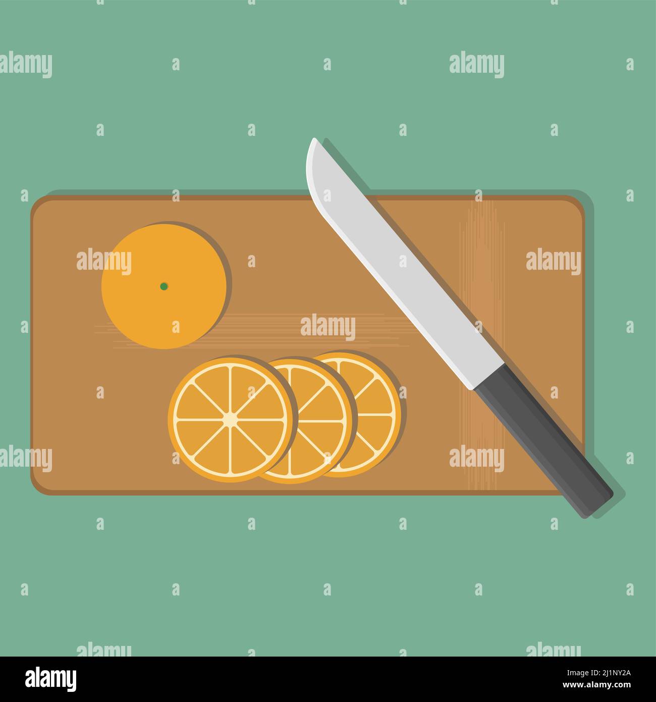 Knife and chopping board Stock Vector Images - Alamy