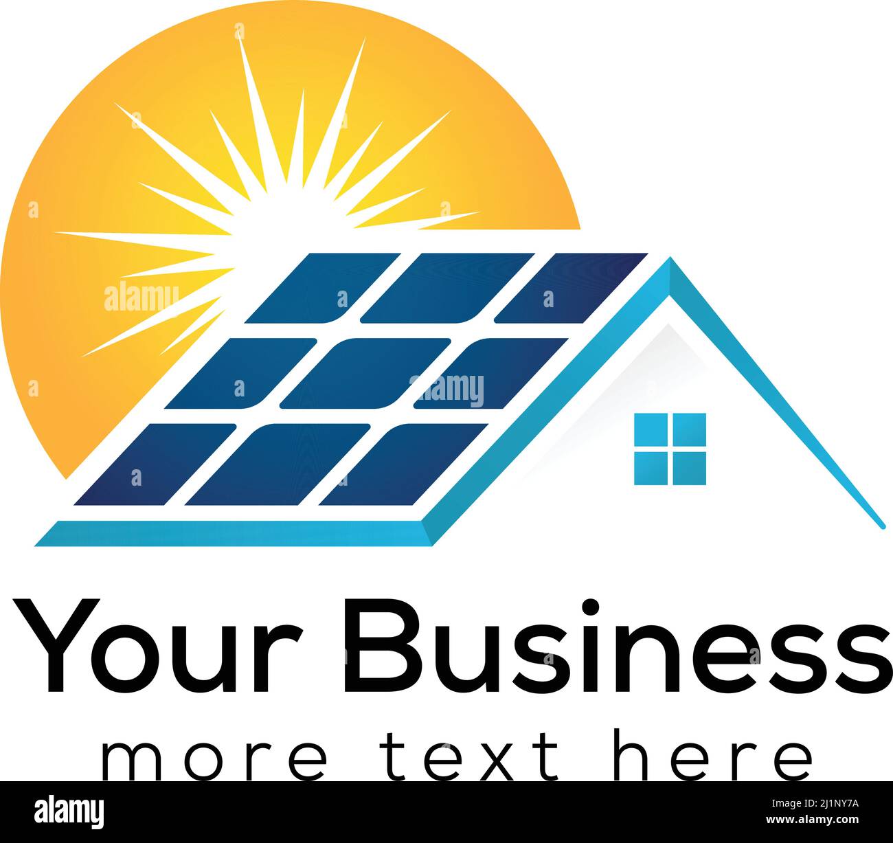 solar house logo design for power and energy Stock Vector Image & Art ...