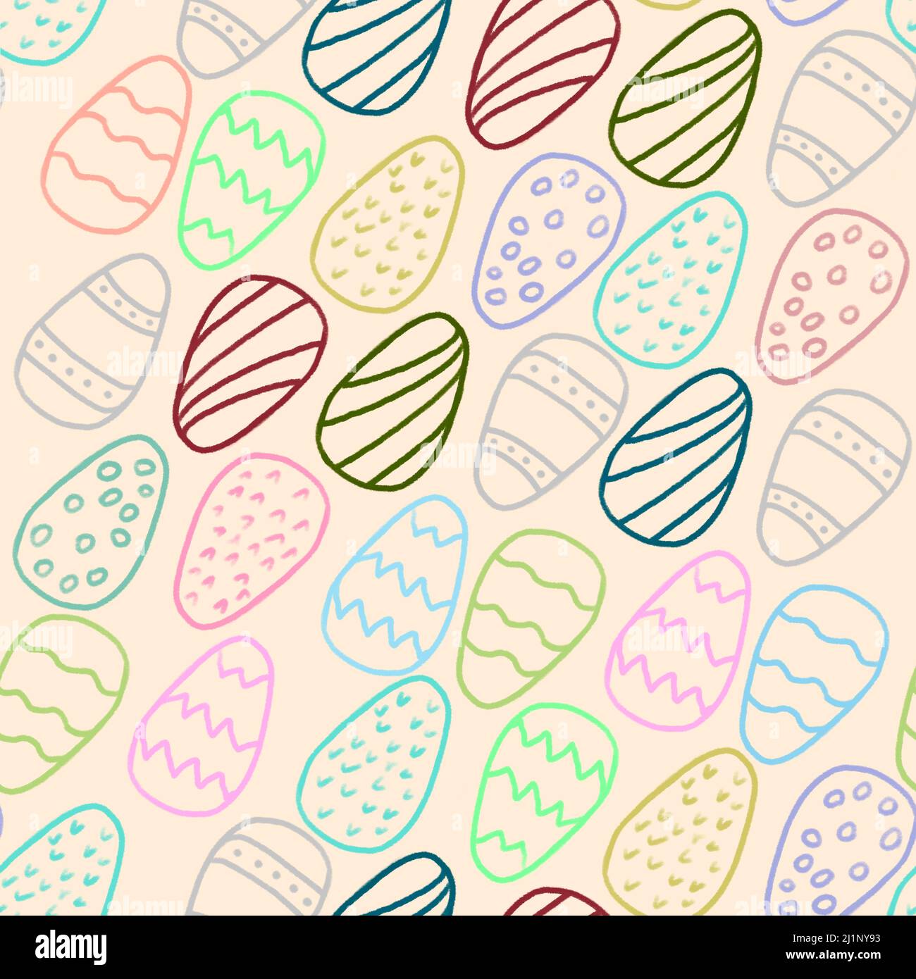 Seamless Easter background with Easter eggs in random order. Suitable ...