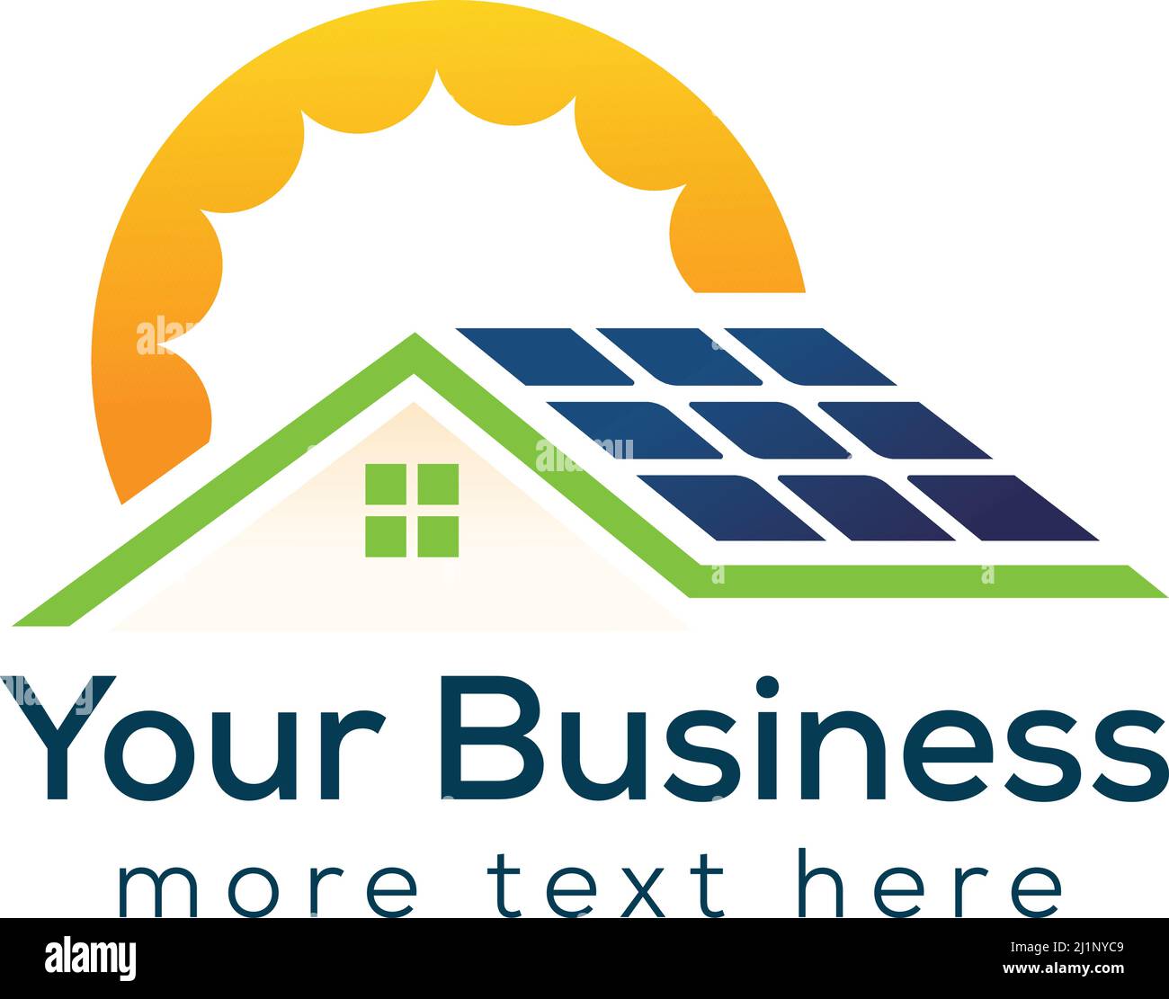 Solar Home Logo Design Template for tech and build Stock Vector Image ...