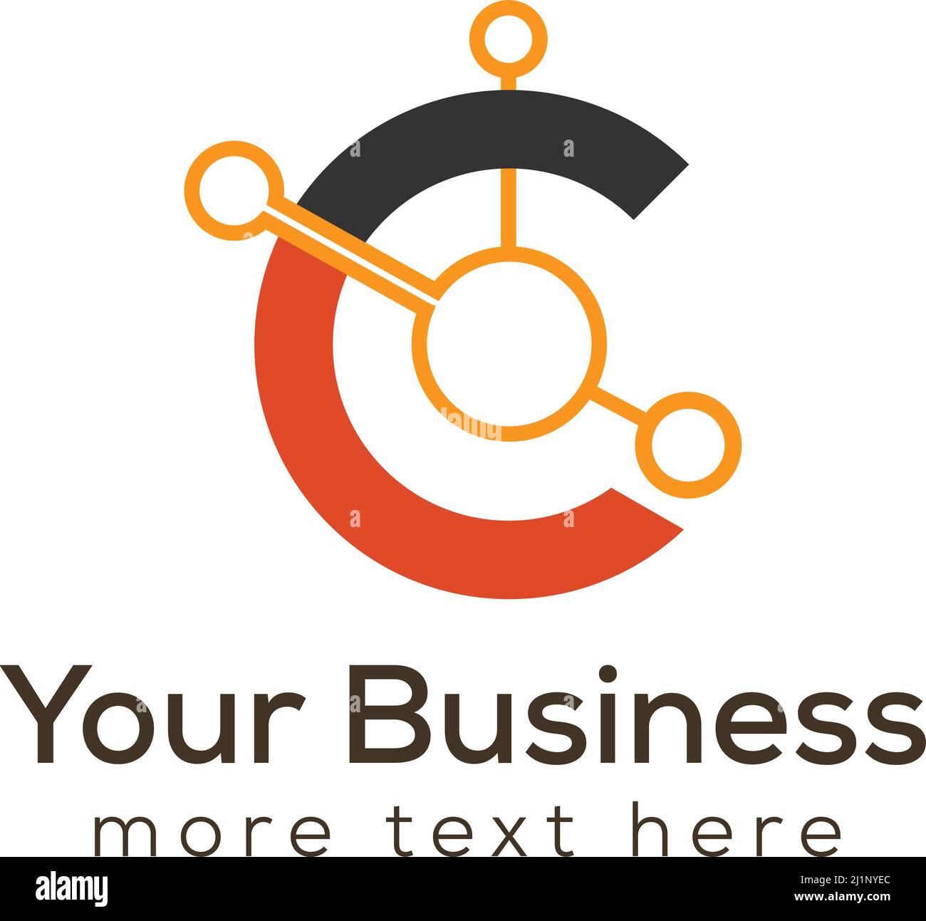 Letter c Technology logo for technology business Stock Vector Image ...