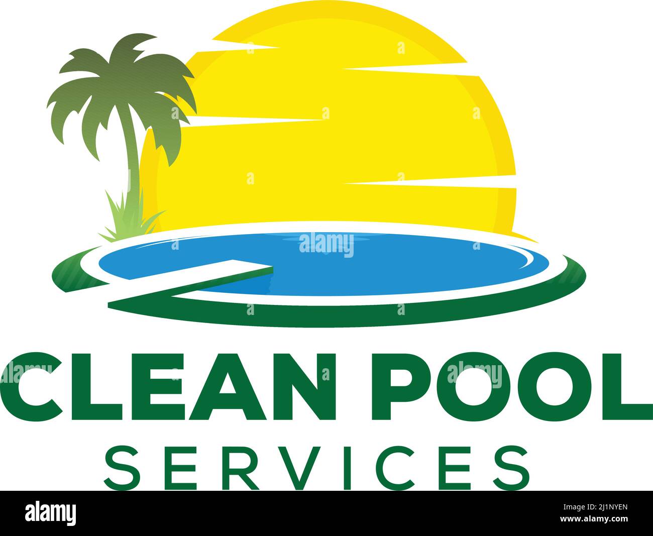 summer pool service logo design Stock Vector Image & Art - Alamy