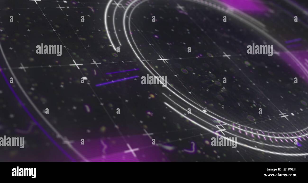 Image of glitch and data processing in black digital space. data ...