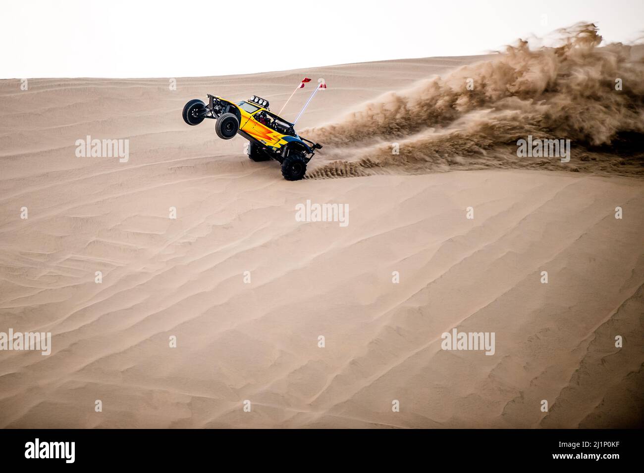 Doha, Qatar- February 23, 2018: Off road buggy car in the sand dunes of ...