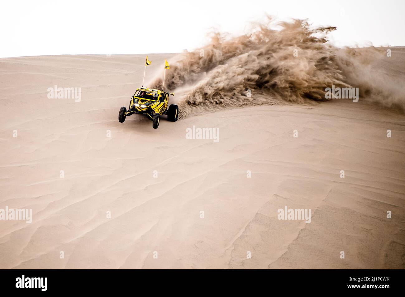 Doha, Qatar- February 23, 2018: Off road buggy car in the sand dunes of ...