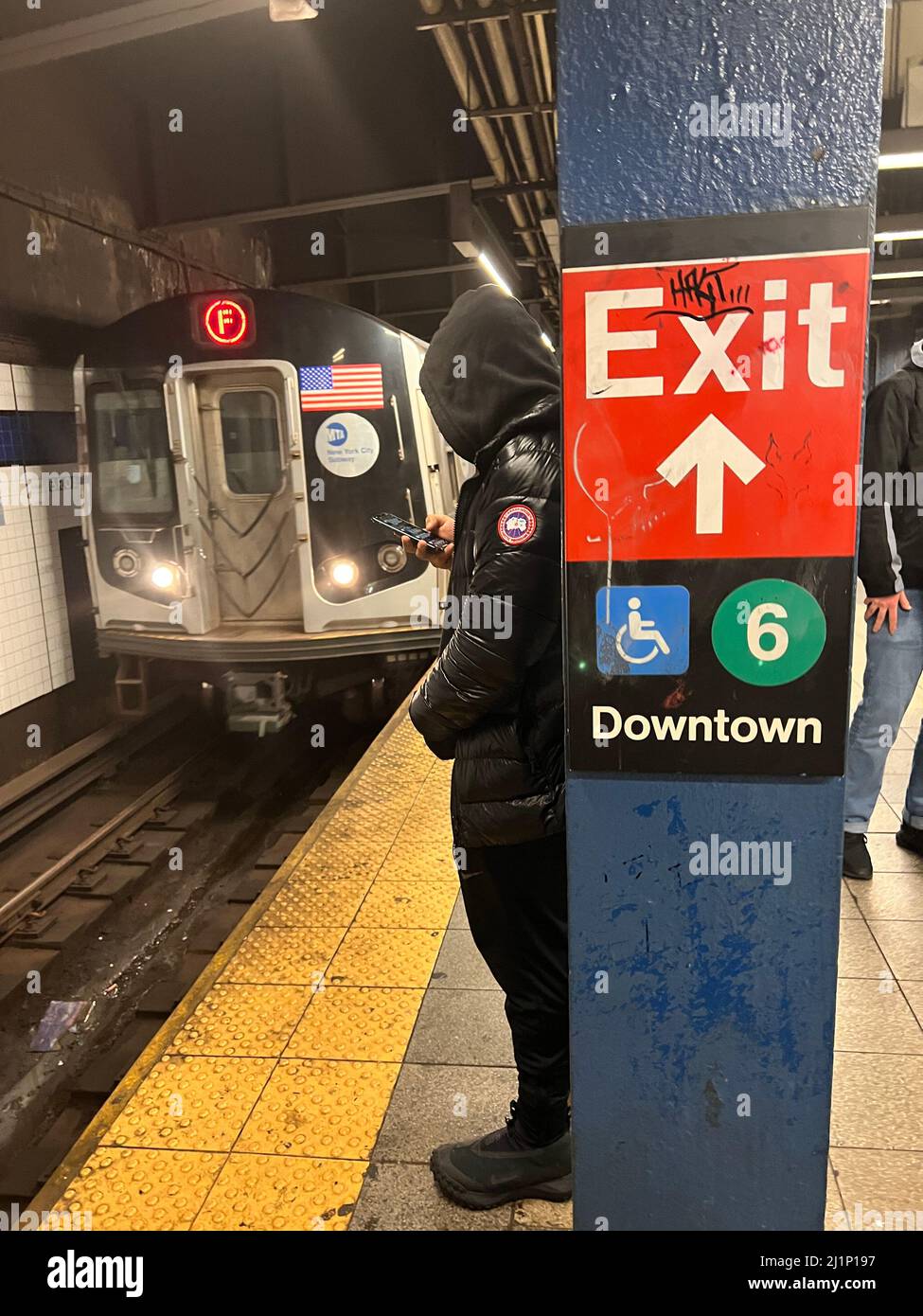 Subway train broadway lafayette station hi-res stock photography and ...