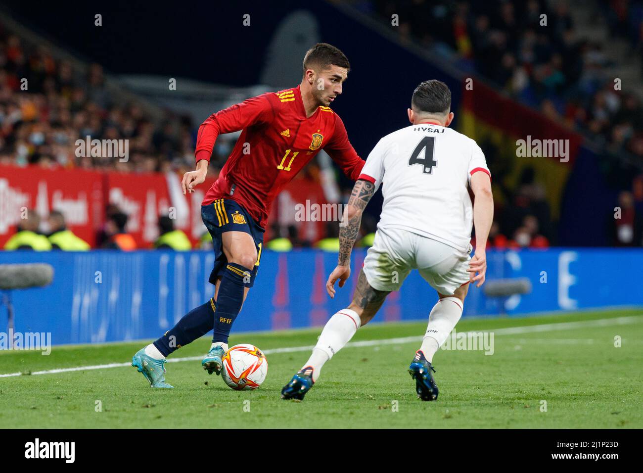 Ferran Torres of Spain in action during the International Friendly ...