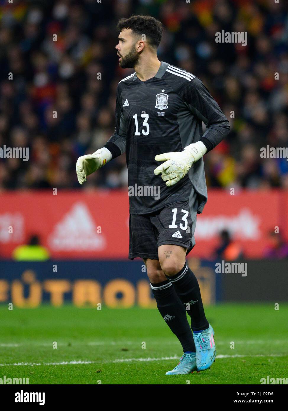 David Raya of Spain during the International Friendly match between ...