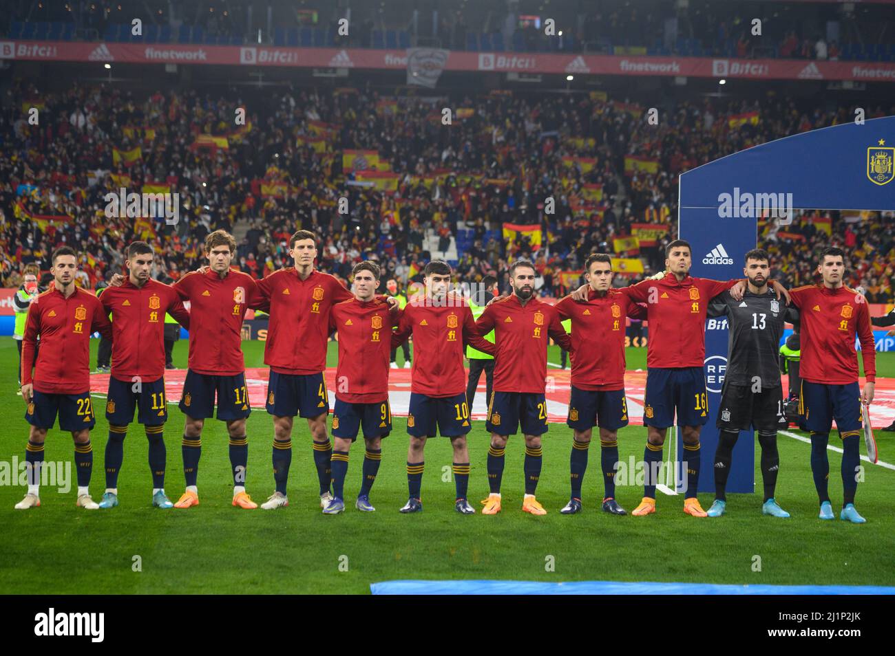Spain players during the International Friendly match between Spain ...