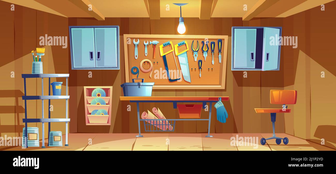 Workbench cartoon hi-res stock photography and images - Alamy