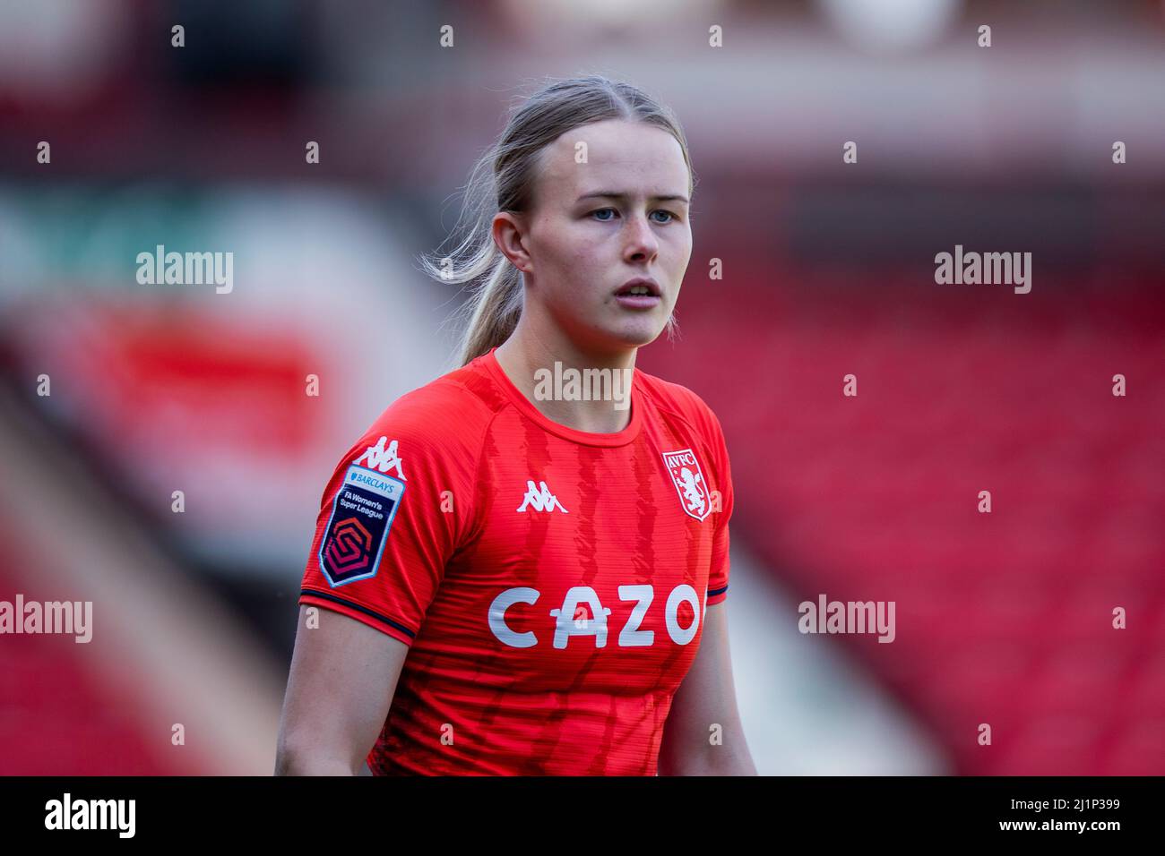 Aston Villa goalkeeper Hannah Hampton ahead of the Barclays FA Women's ...