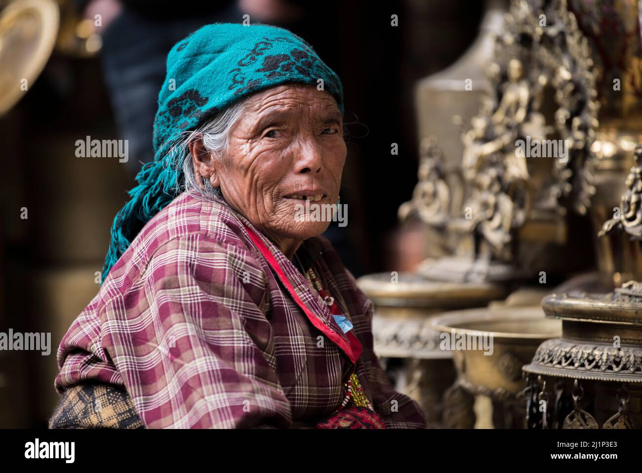 Kathmandu, Nepal- April 20,2019 : Street view of local people in ...