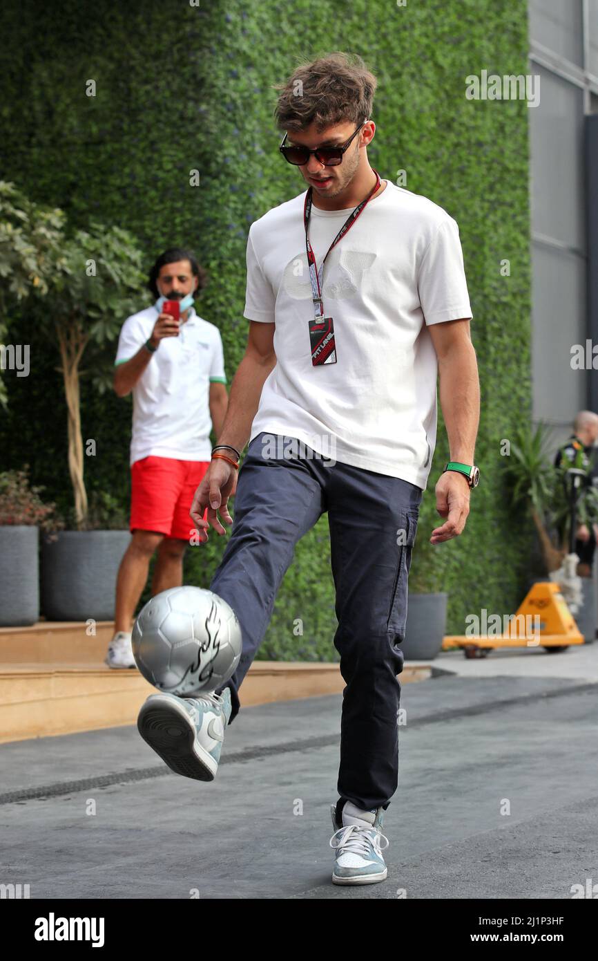 Jeddah, Saudi Arabia. 27th Mar, 2022. Pierre Gasly (FRA) AlphaTauri ...