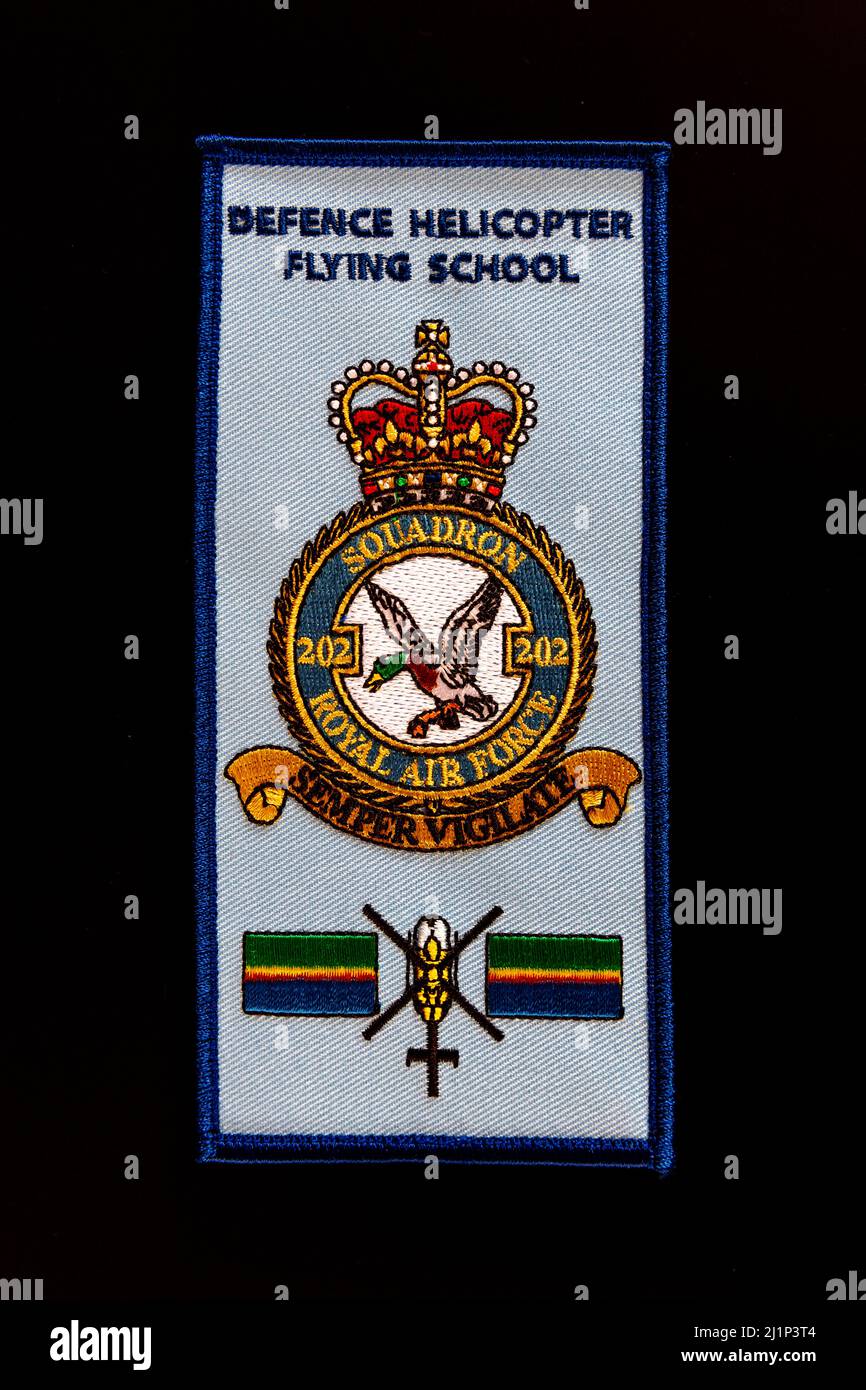 202 Squadron Defence Helicopter Flying School Patch Stock Photo - Alamy