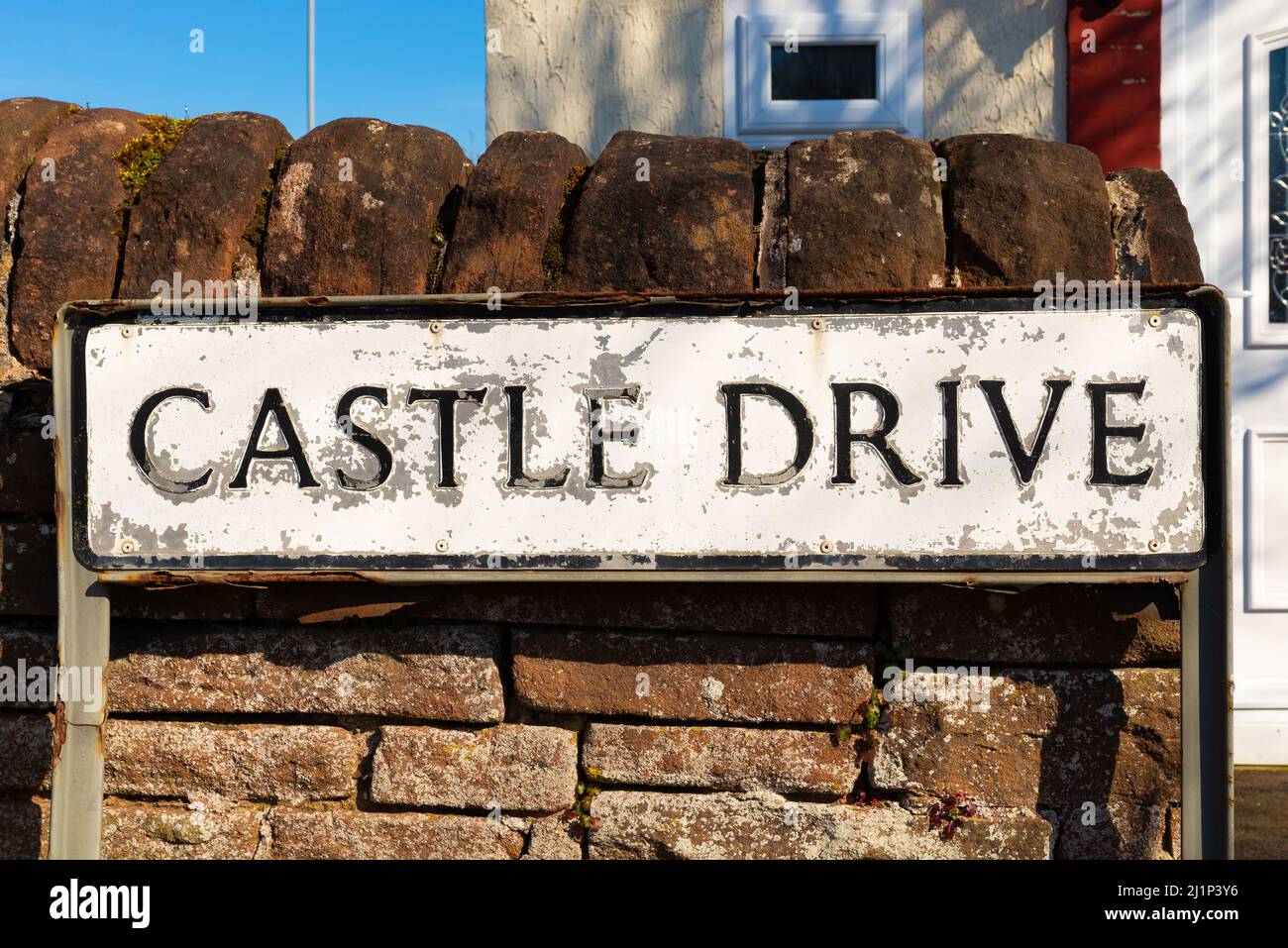 Old street sign in Northern England Stock Photo - Alamy
