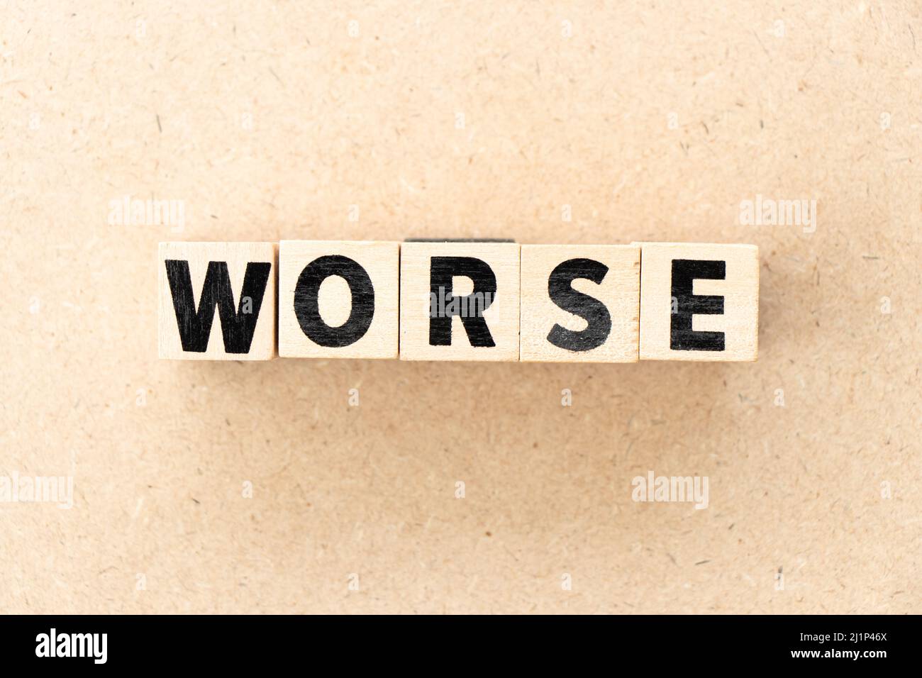 Alphabet letter block in word worse on wood background Stock Photo - Alamy