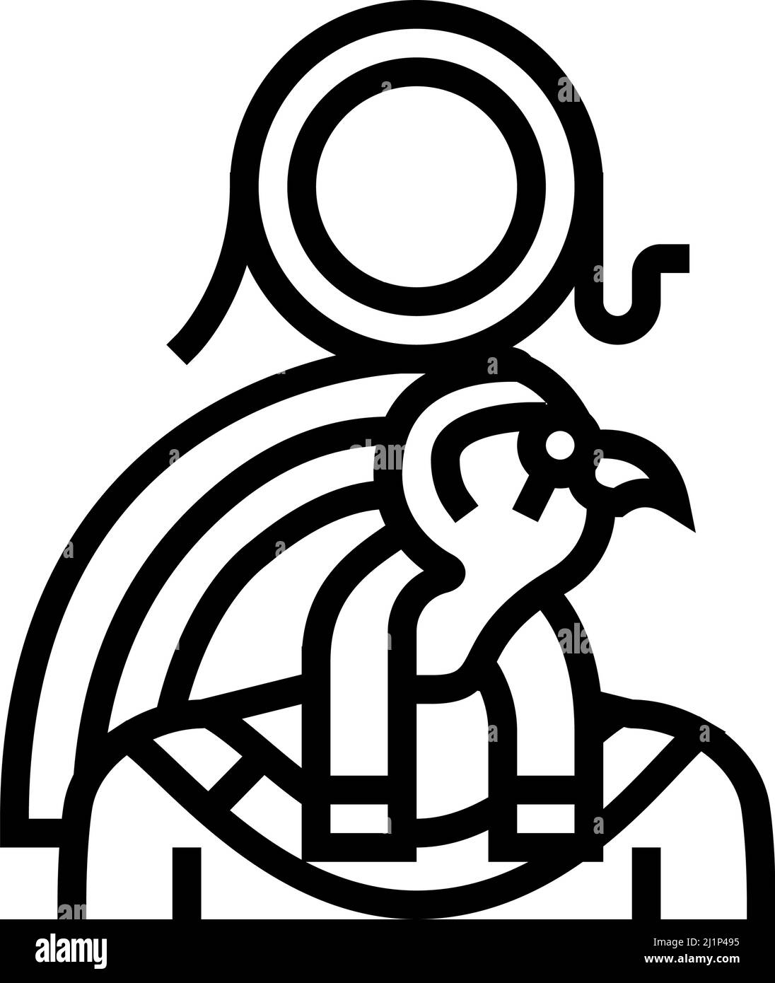 ra egypt god line icon vector illustration Stock Vector Image & Art - Alamy