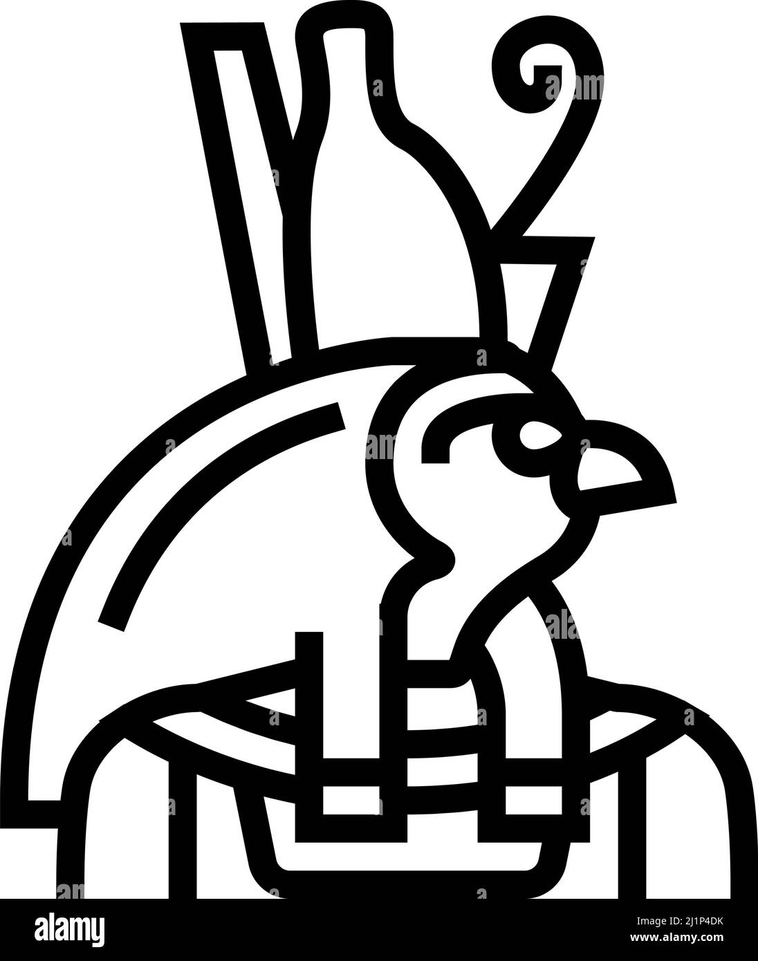 horus egypt god line icon vector illustration Stock Vector Image & Art ...
