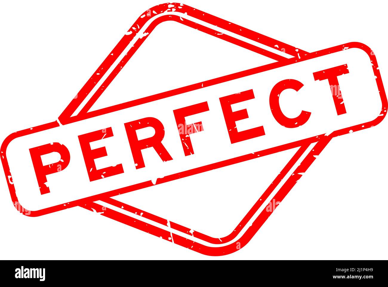 Grunge red perfect word rubber seal stamp on white background Stock ...