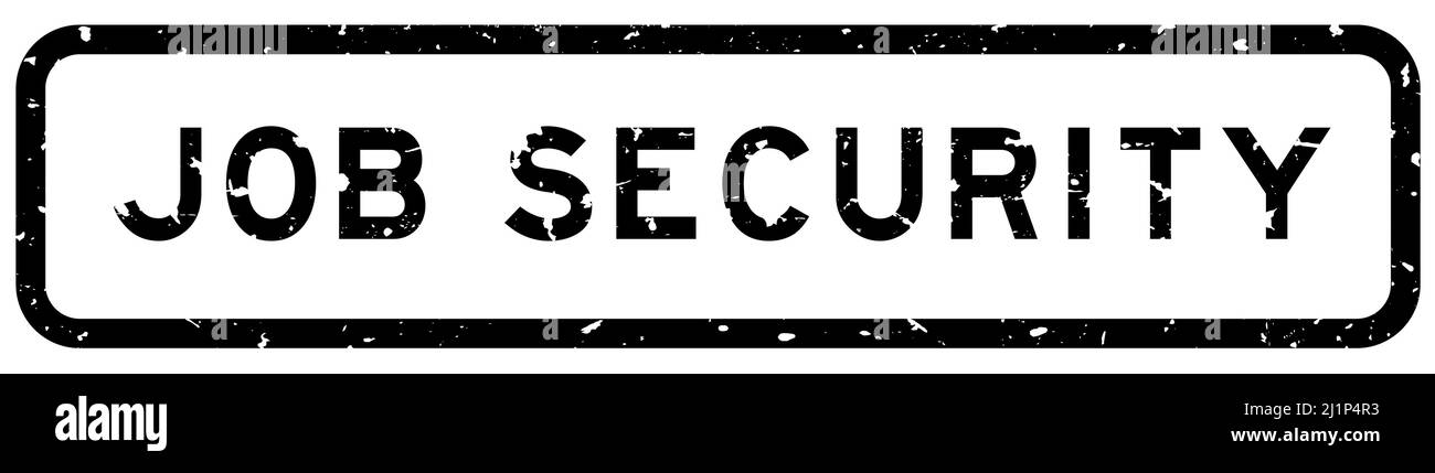 Grunge black job security word square rubber seal stamp on white background Stock Vector Image ...