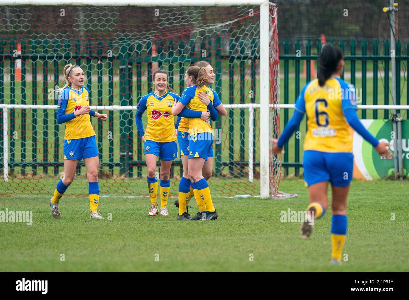 Strood, United Kingdom . 27th Mar, 2022. Southampton celebrate second ...
